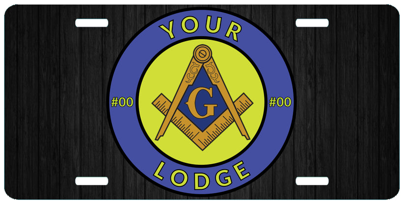 Custom Masonic Lodge License Plate – 357 designs