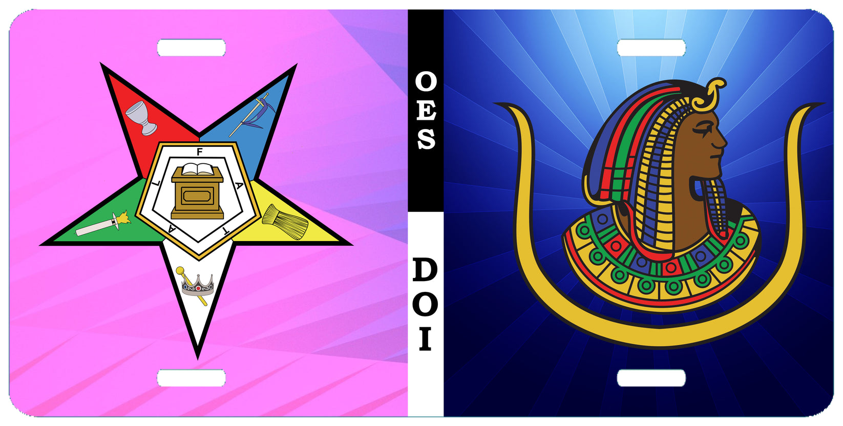 OES DOI Split License Plate Order Eastern Star Daughters of Isis – 357 ...