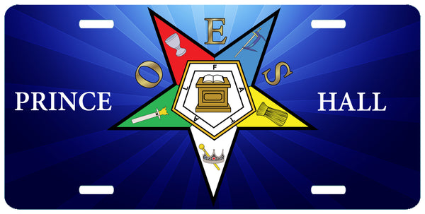 Buy Prince Hall Blue Beam Order of the Eastern Star License Plate PHA ...