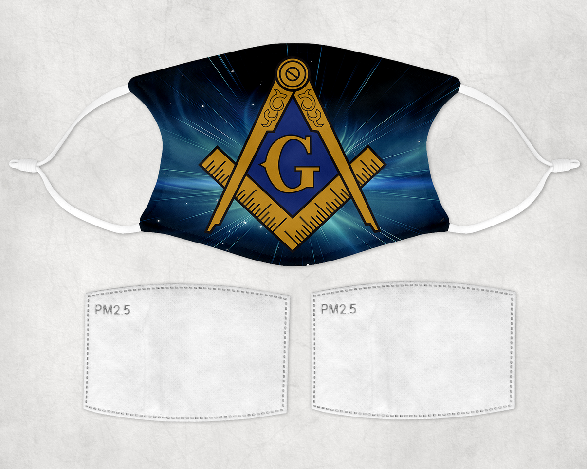 Masonic Space Face Mask Adjustable Master Mason Facemask – 357 designs